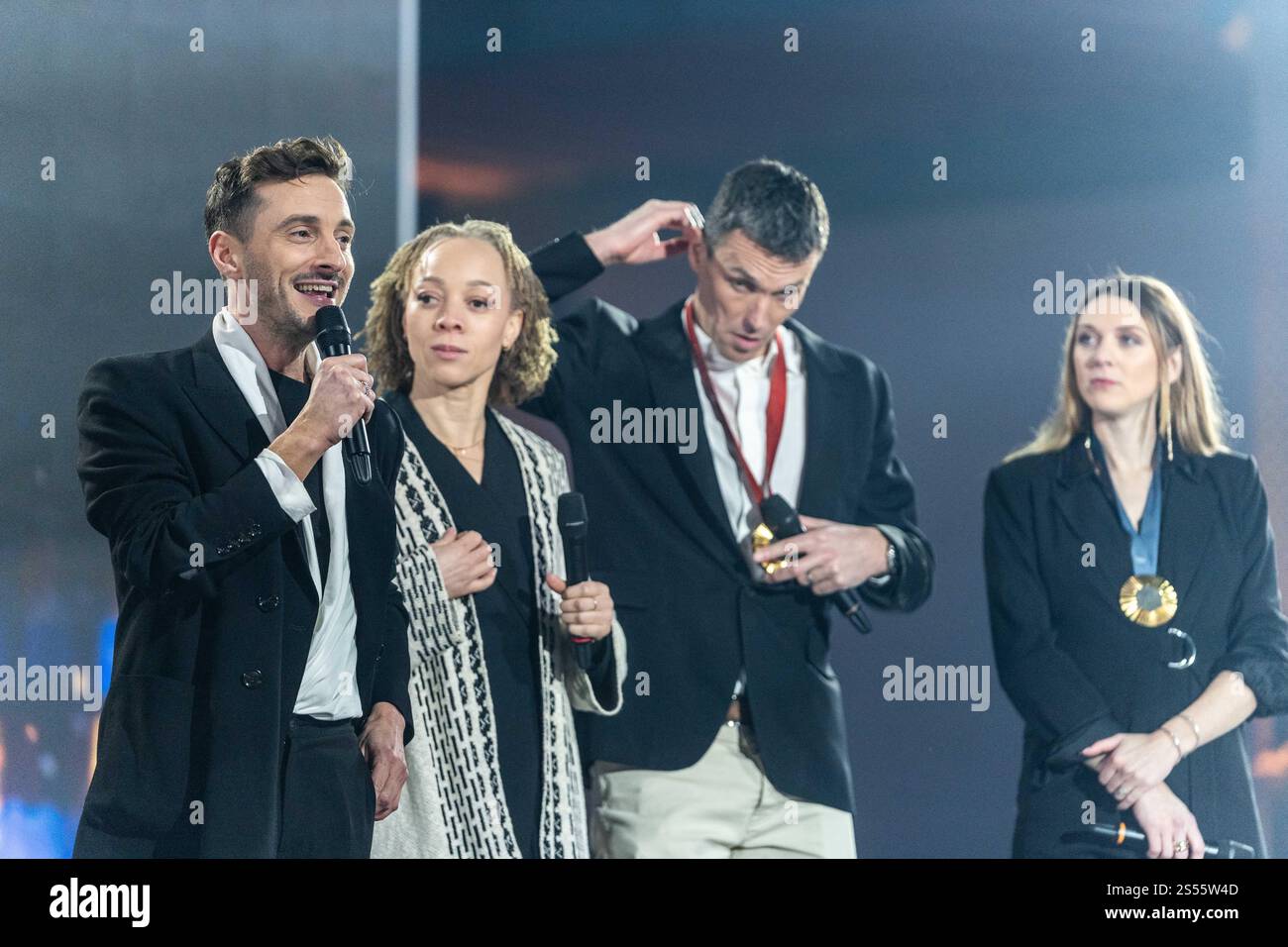 Paris, France. 13th Jan, 2025. Thomas Jolly and Nantenin Keita at the ...