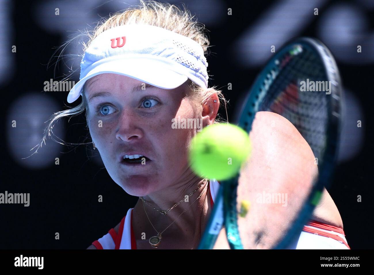 Melbourne, Australia. 14th Jan, 2025. Peyton Stearns of USA during her ...