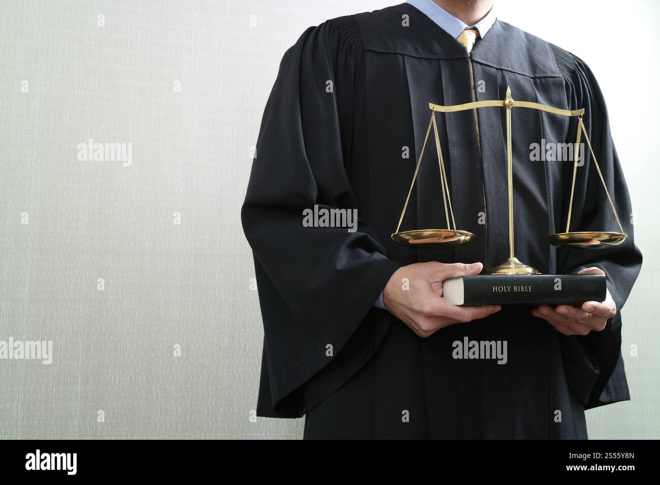 justice and law concept.Male judge in a courtroom with the balance ...