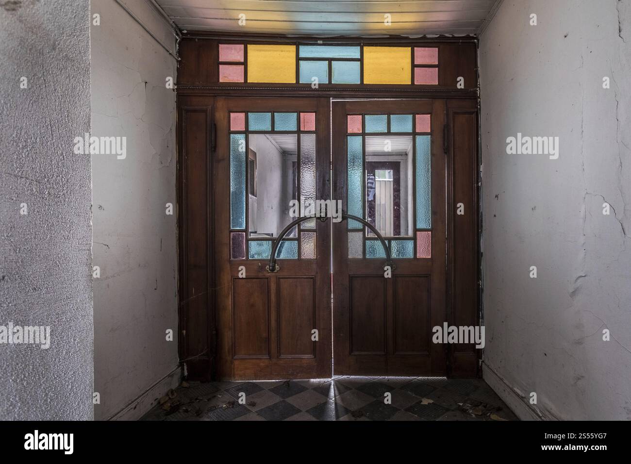 The swing door in the former Brunner staff house, which has since been ...