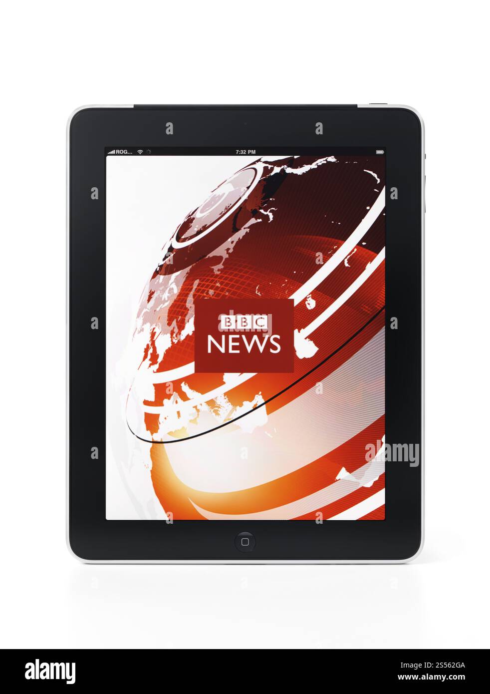 Apple iPad 3G tablet computer with BBC news application on its display ...