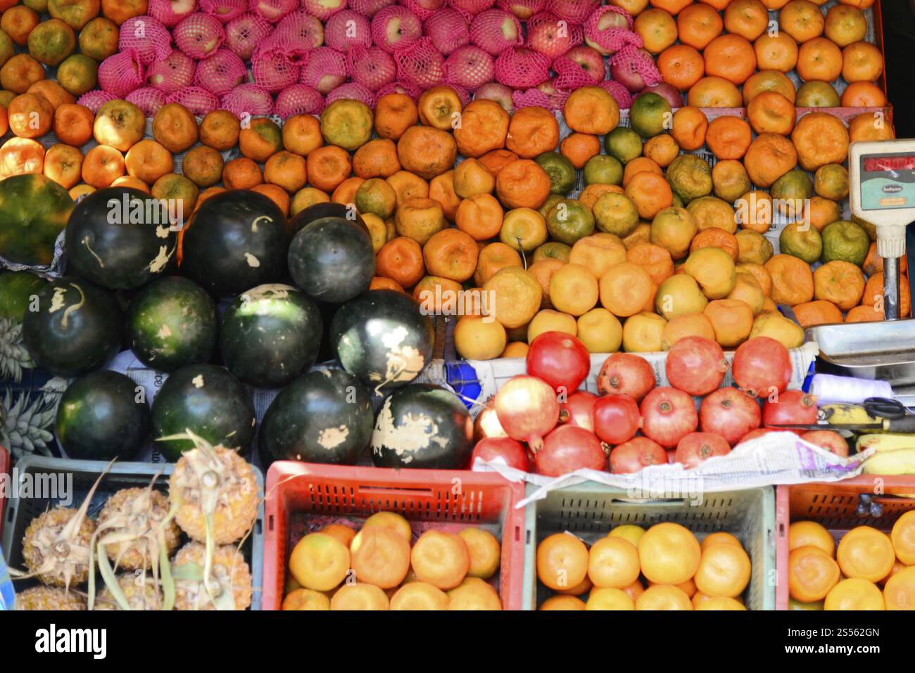 Fort Cochin, Cochin, Kerala, South India, India, Asia, A fruit stall ...