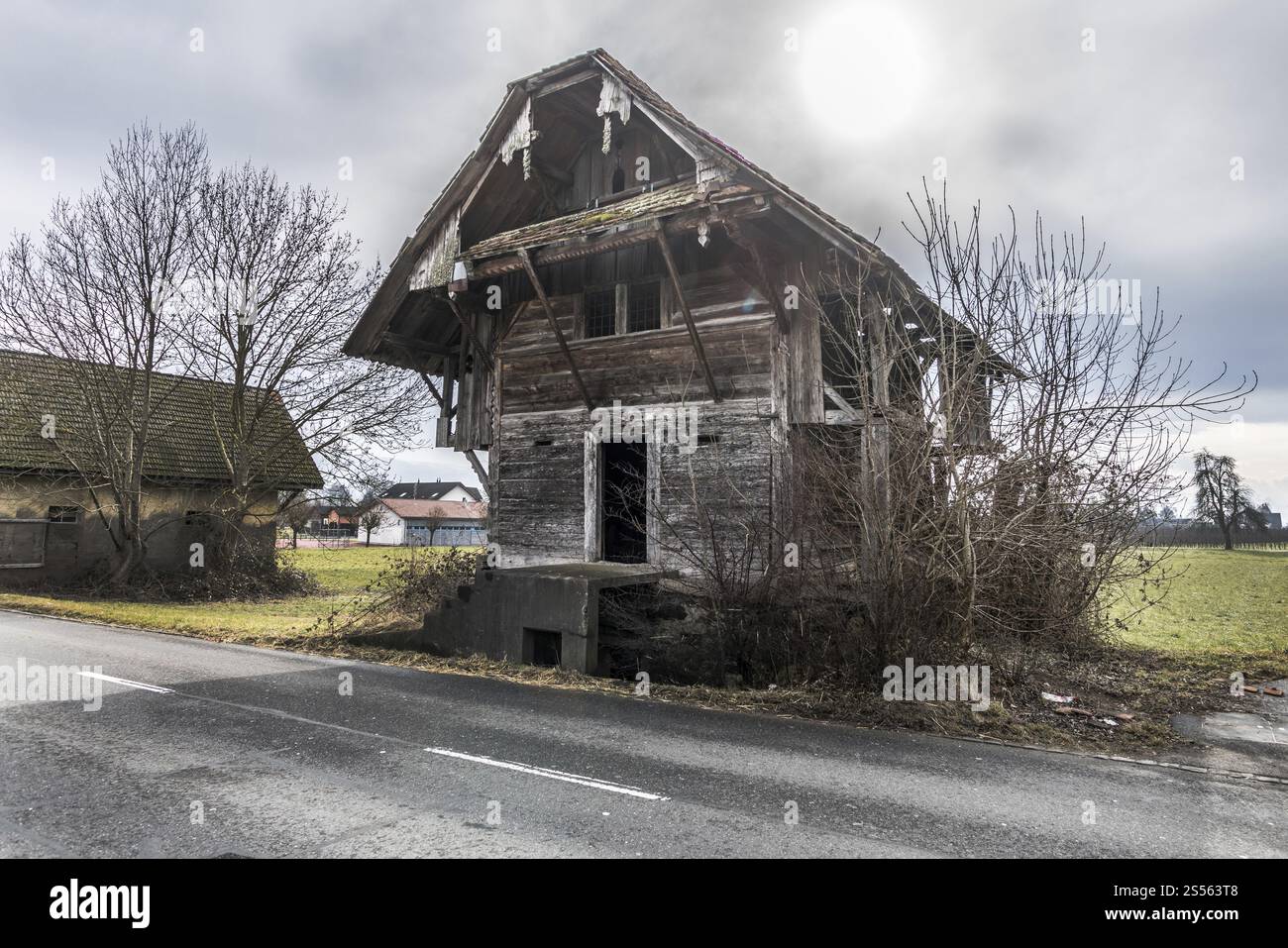 Towering granary with Baroque decorative and design elements, built ...