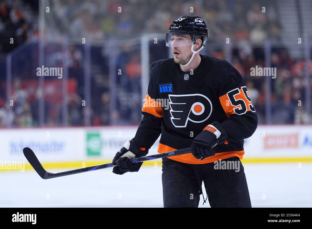 Philadelphia Flyers' Rasmus Ristolainen plays during an NHL hockey game ...