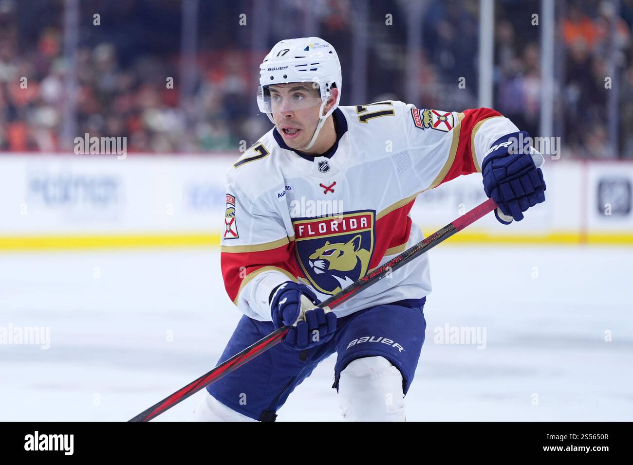 Florida Panthers' Evan Rodrigues plays during an NHL hockey game ...