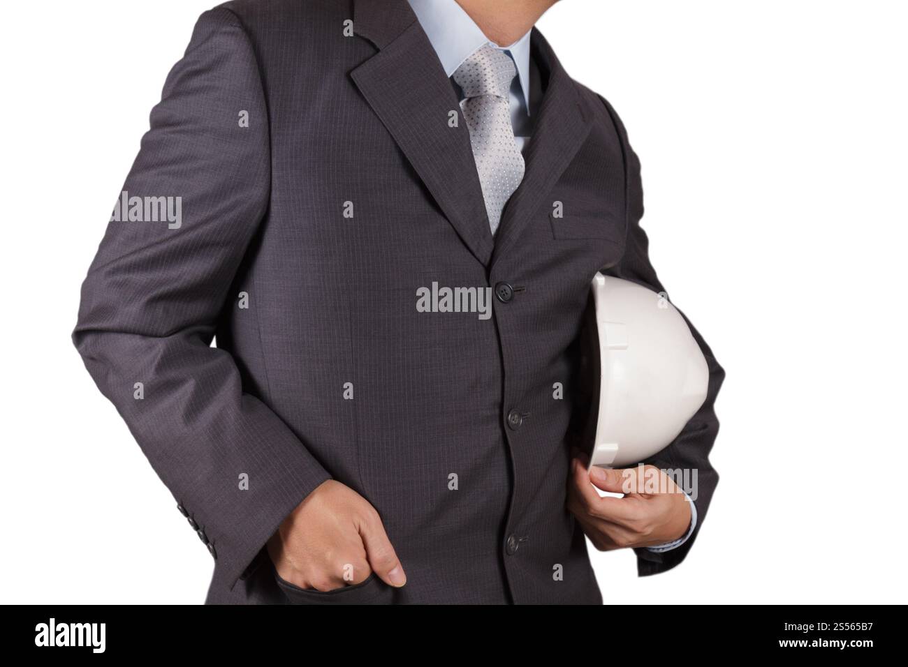 success engineer on white background Stock Photo - Alamy