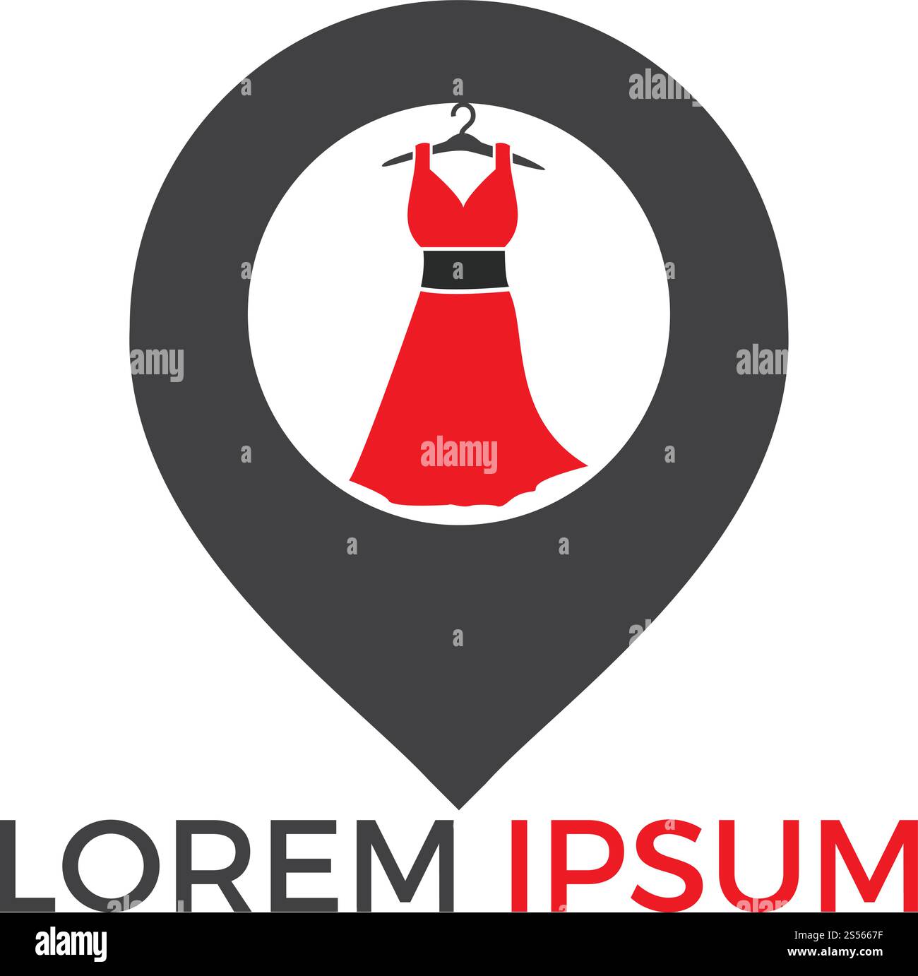 Fashion Boutique and map pointer logo design. Fashion Boutique and gps ...