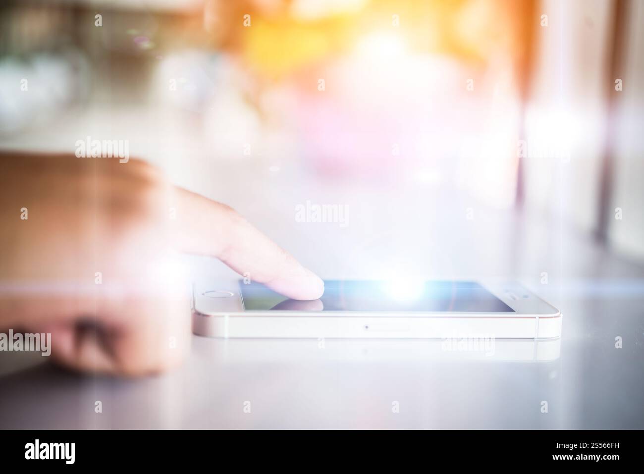Hand close up browsing internet hi-res stock photography and images - Alamy