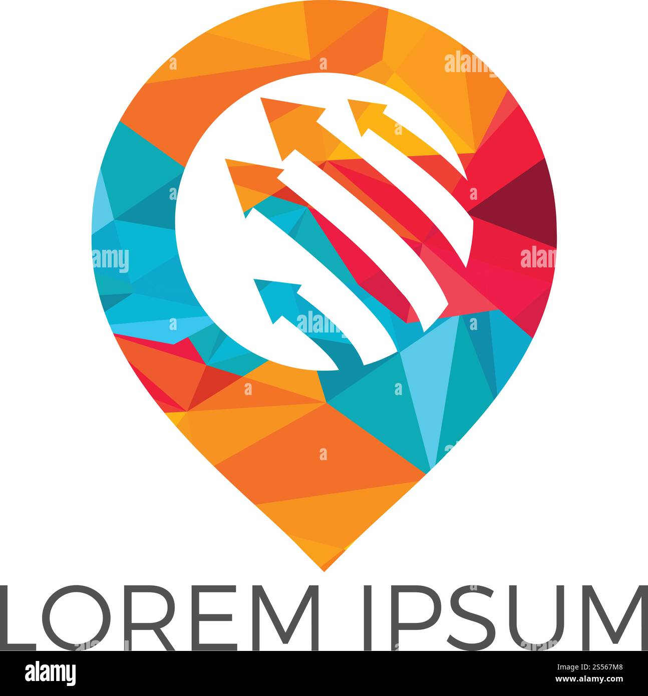 Vector business and map pointer logo design. Money and gps locator ...