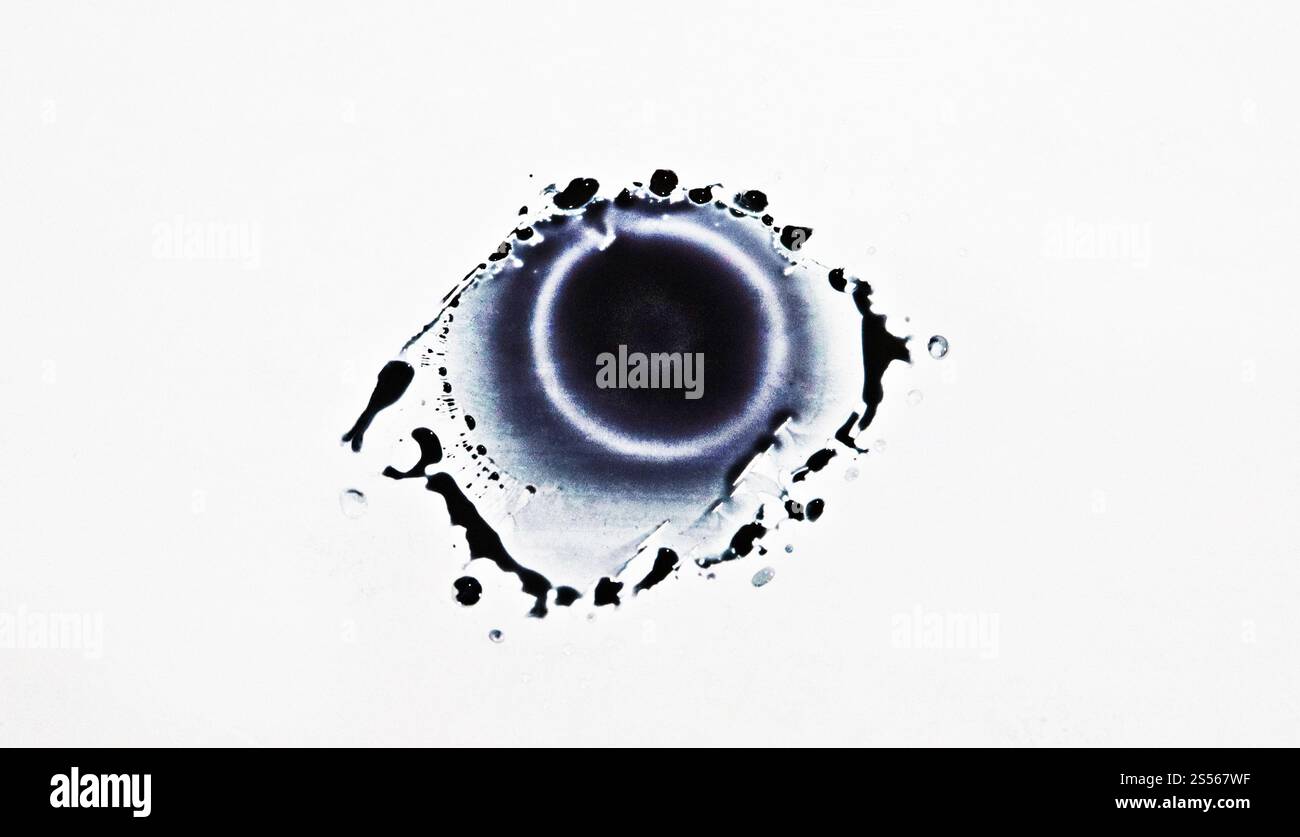 Abstract ink background. watercolor ink drops on white paper. black ...