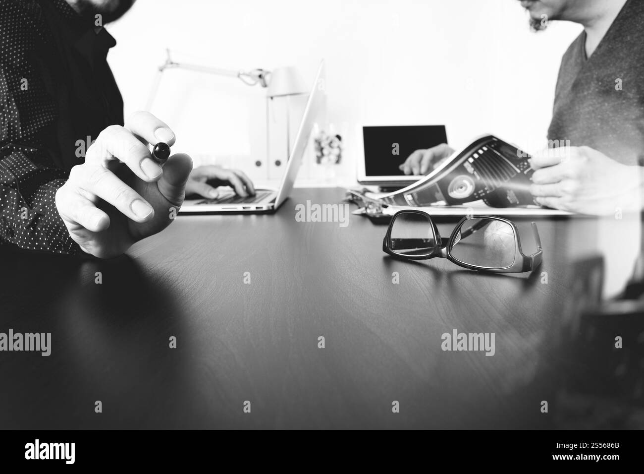 Business briefing planning project Black and White Stock Photos ...