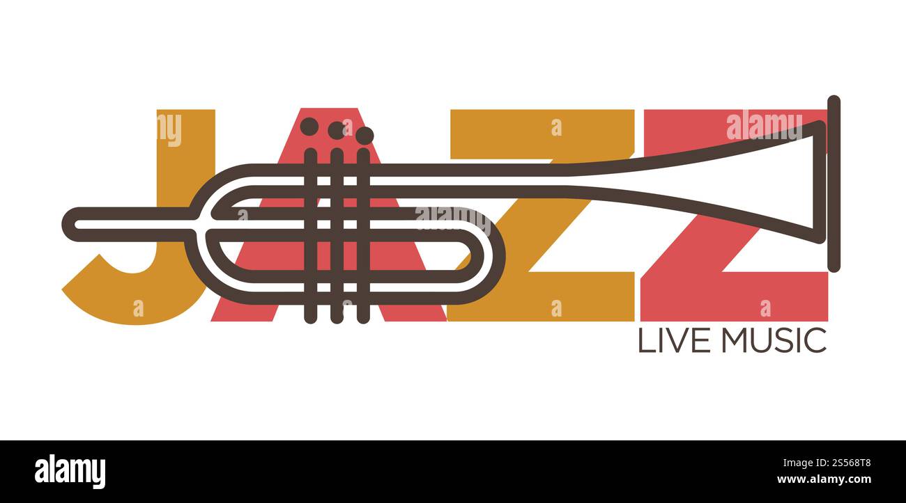Jazz live music concert logo of banner design template of saxophone ...