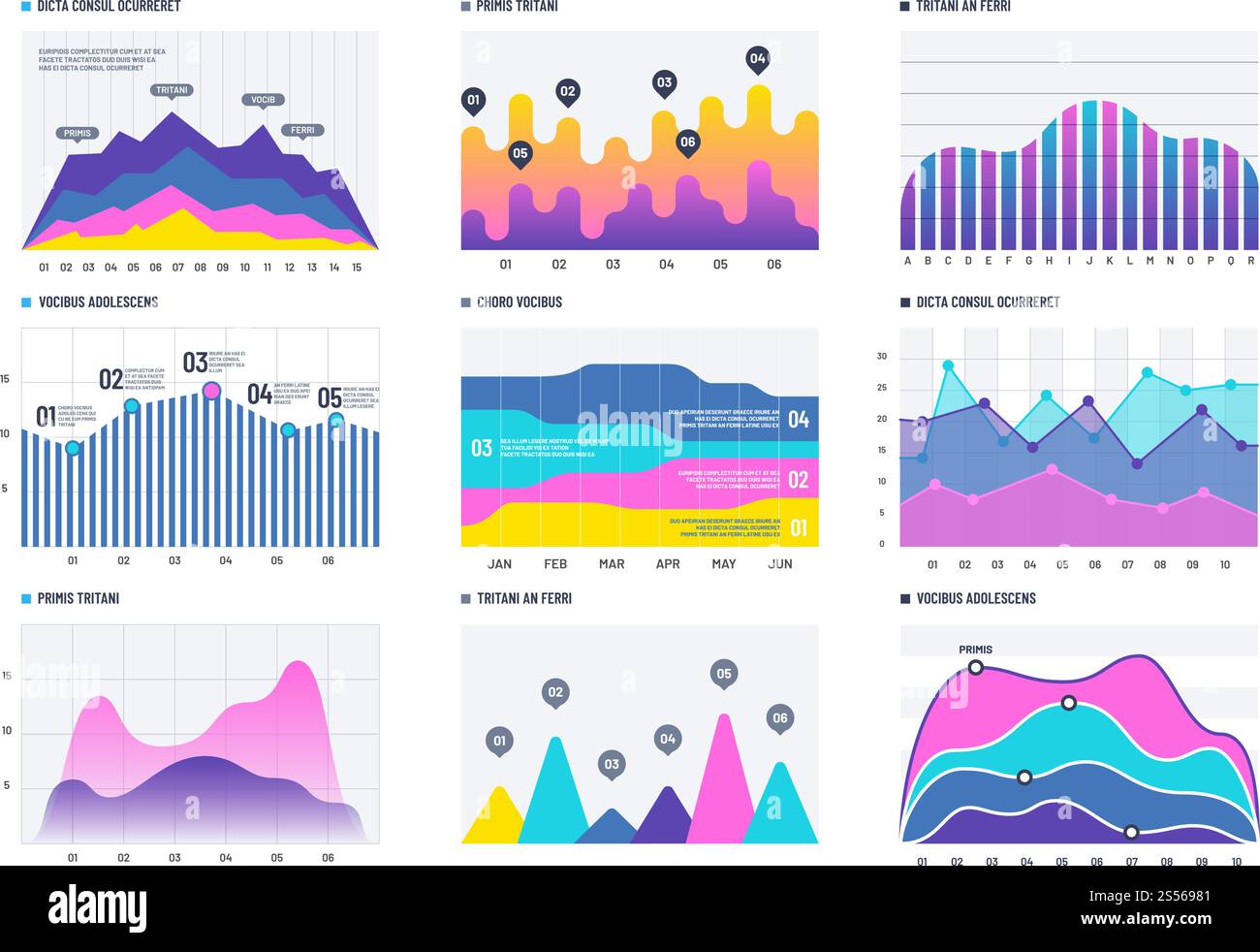 Financial infographic. Business bar graph and line histogram, economic ...