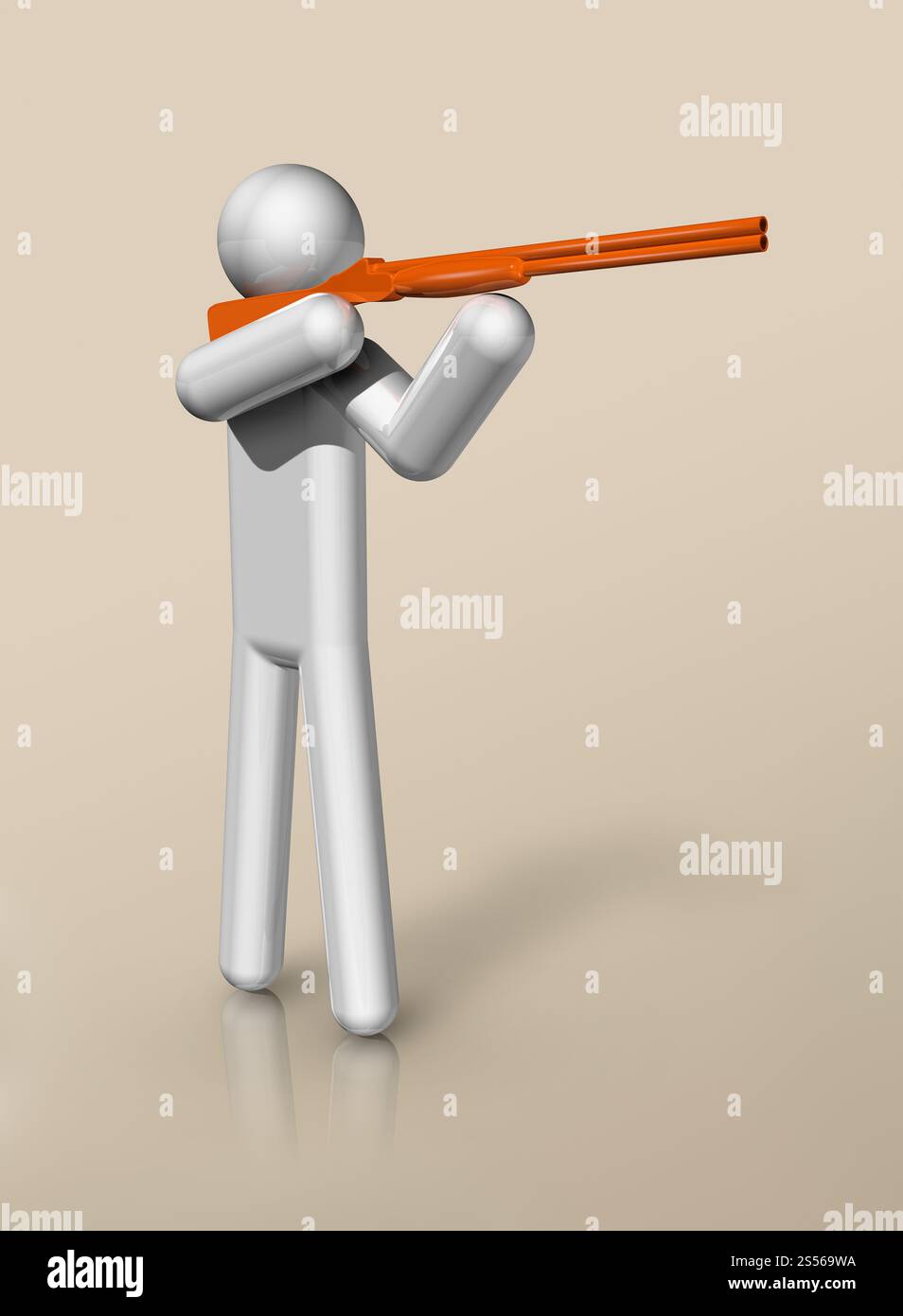 three dimensional shooting symbol, olympic sports. Illustration ...