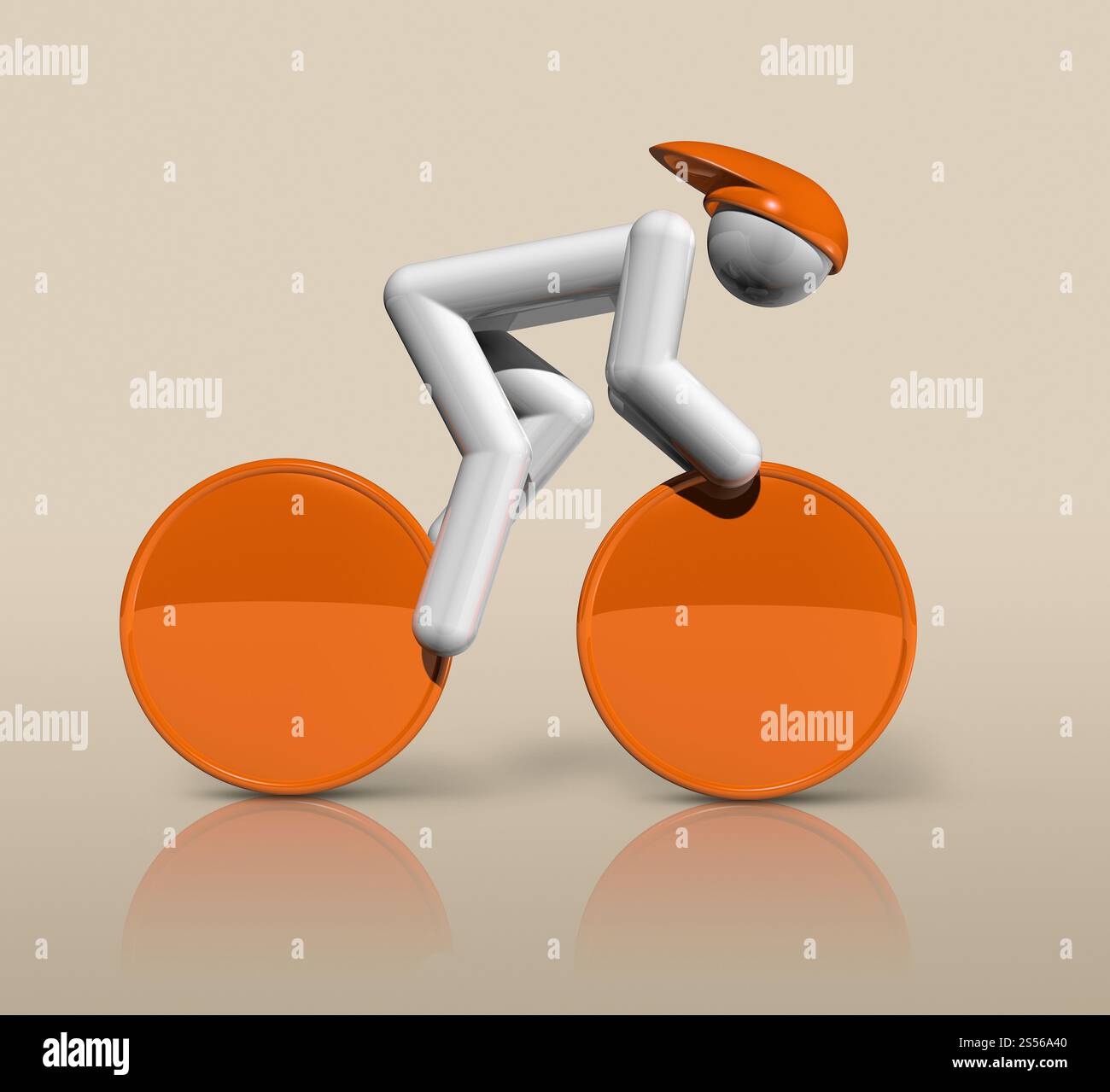 three dimensional cycling track symbol, olympic sports. Illustration ...