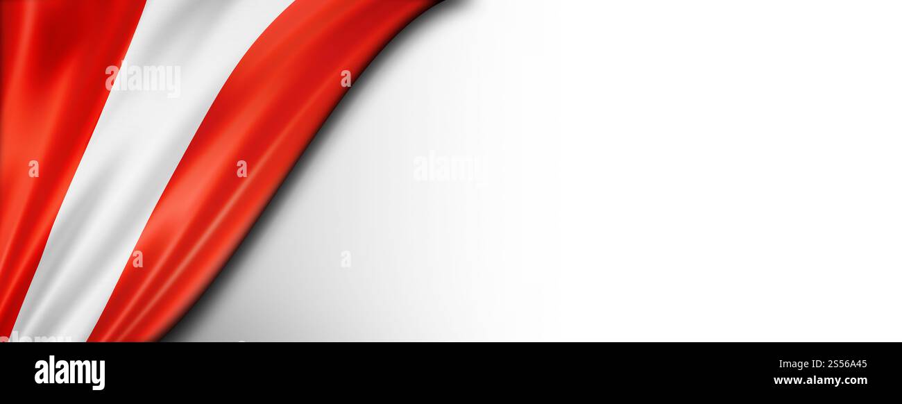 peru flag isolated on white. Horizontal panoramic banner. peruvian flag ...