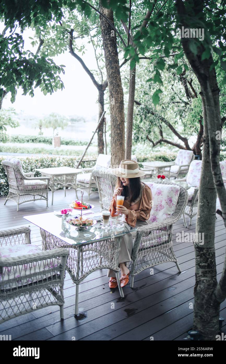 Afternoon tea with mini brioche canapes. Beautiful english afternoon ...