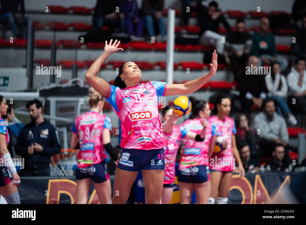 Rome, Italy. 12th Jan, 2025. Taylor Mims of Igor Gorgonzola Novara seen ...