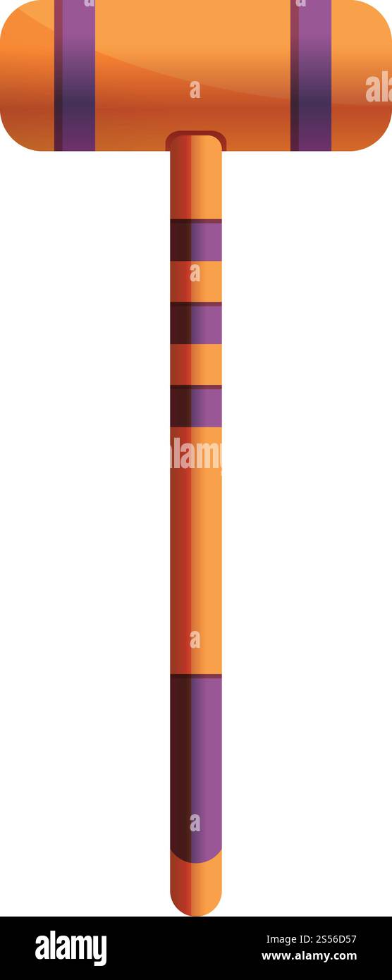 Croquet mallet icon. Cartoon of croquet mallet vector icon for web ...