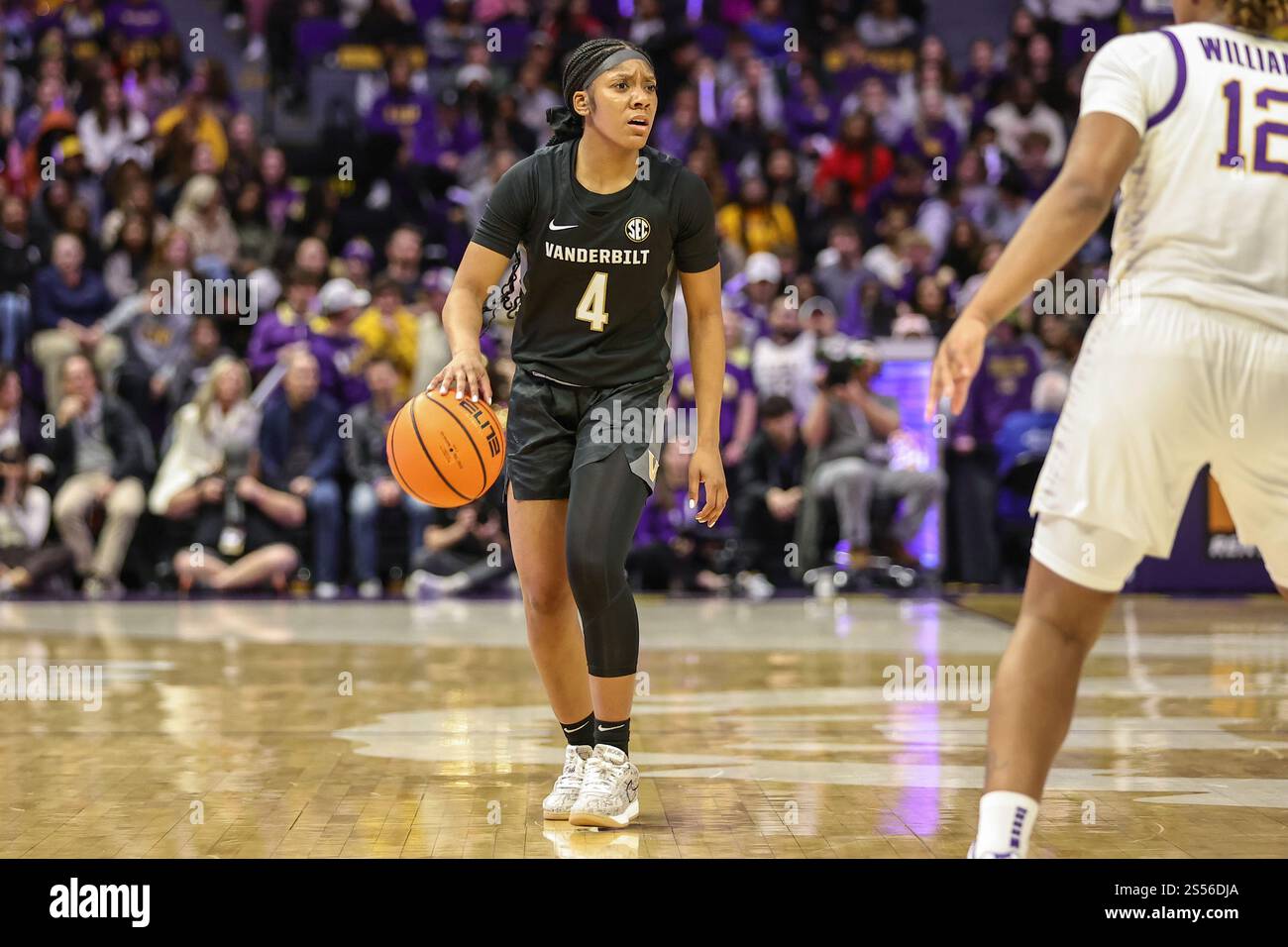 Baton Rouge, LA, USA. 12th Jan, 2025. Vanderbilt's Madison Greene (4 ...