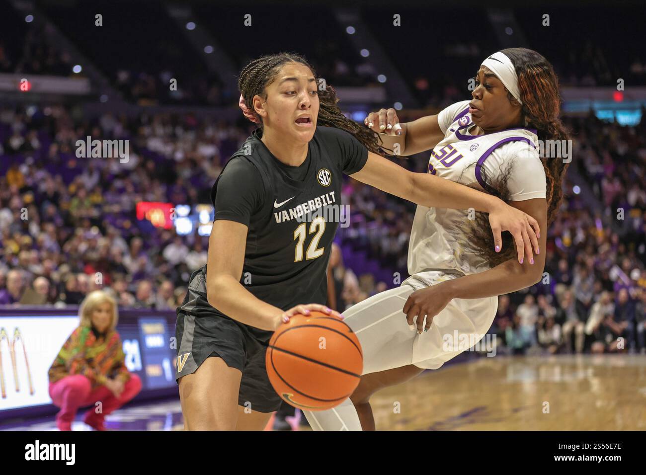 Baton Rouge, LA, USA. 12th Jan, 2025. Vanderbilt's Khamil Pierre (12 ...