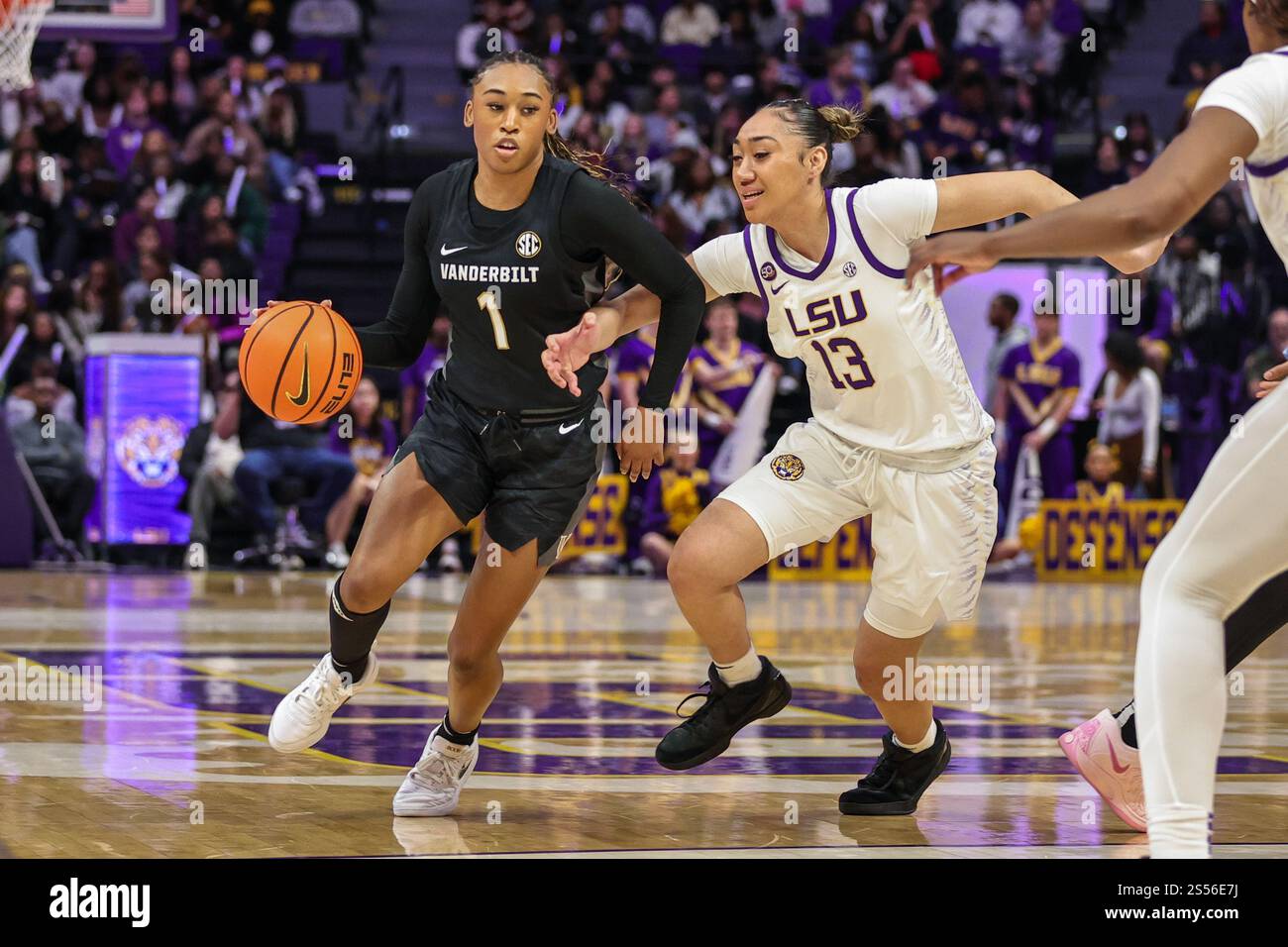 Baton Rouge, LA, USA. 12th Jan, 2025. Vanderbilt's Mikayla Blakes (1 ...