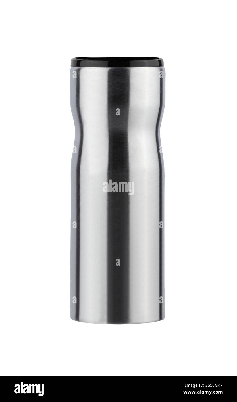 Metal flask isolated on white background. Metal flask Stock Photo - Alamy