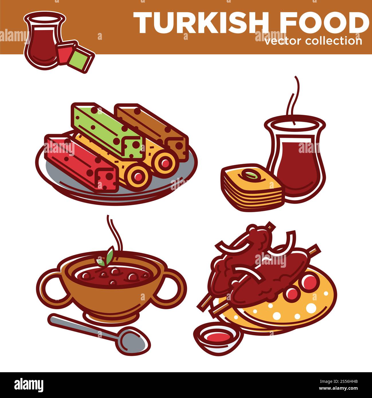 Crispy baklava Stock Vector Images - Alamy