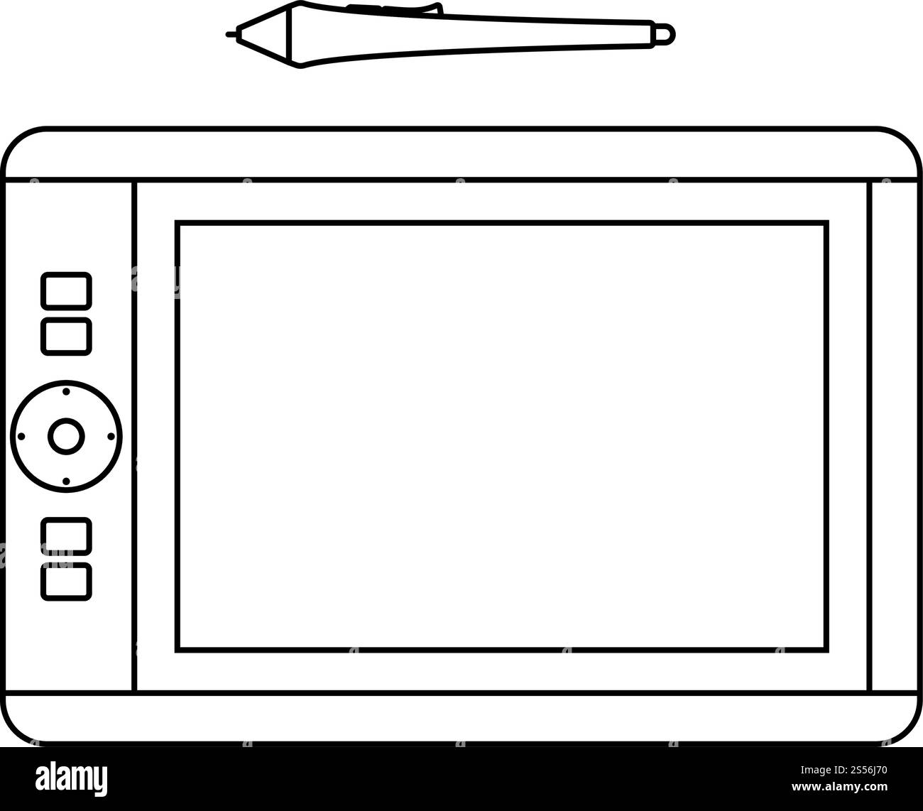Graphic Tablet Icon. Outline Simple Design With Editable Stroke. Vector ...