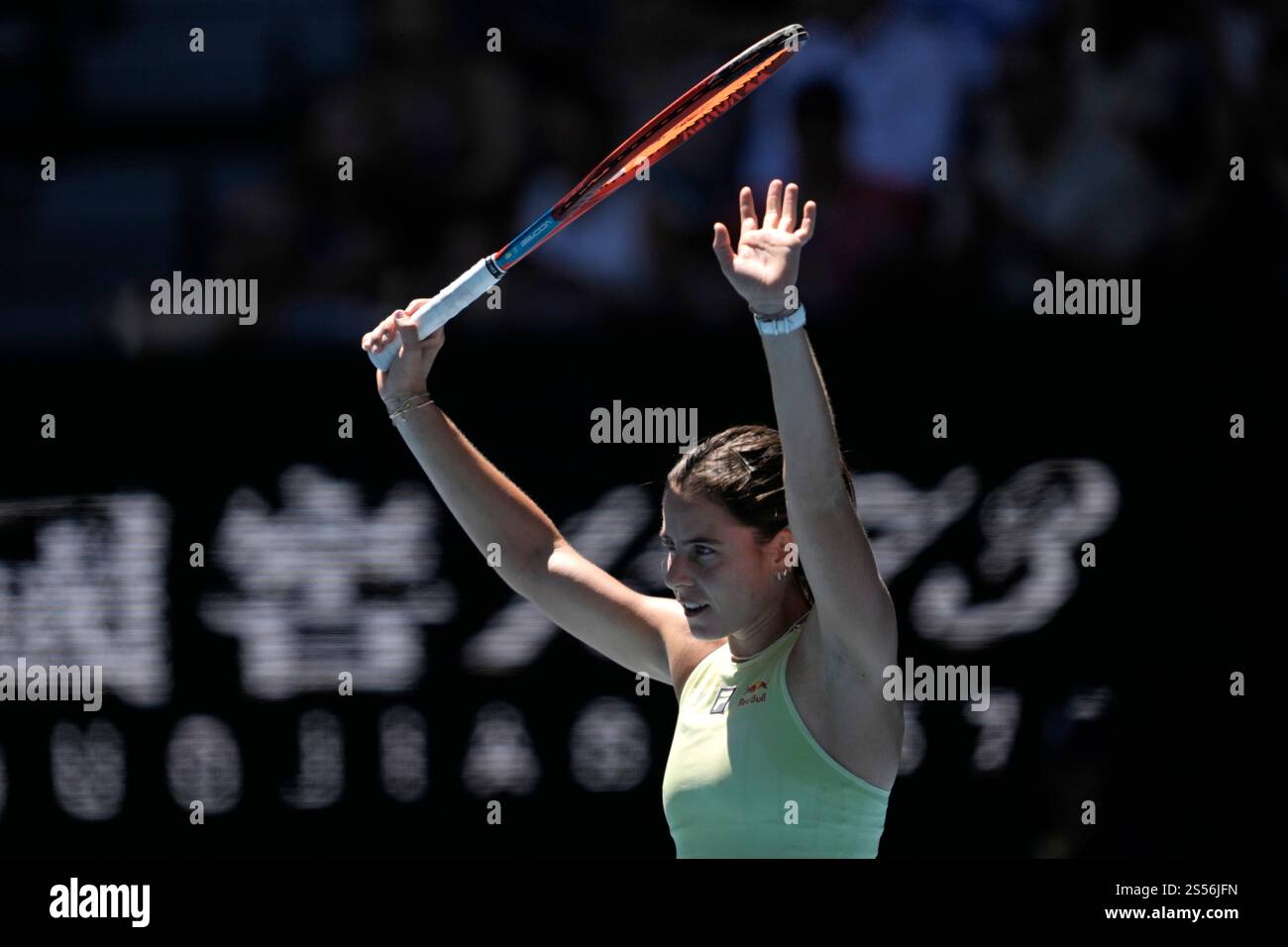 Emma Navarro of the U.S. reacts after defeating her compatriot Peyton ...