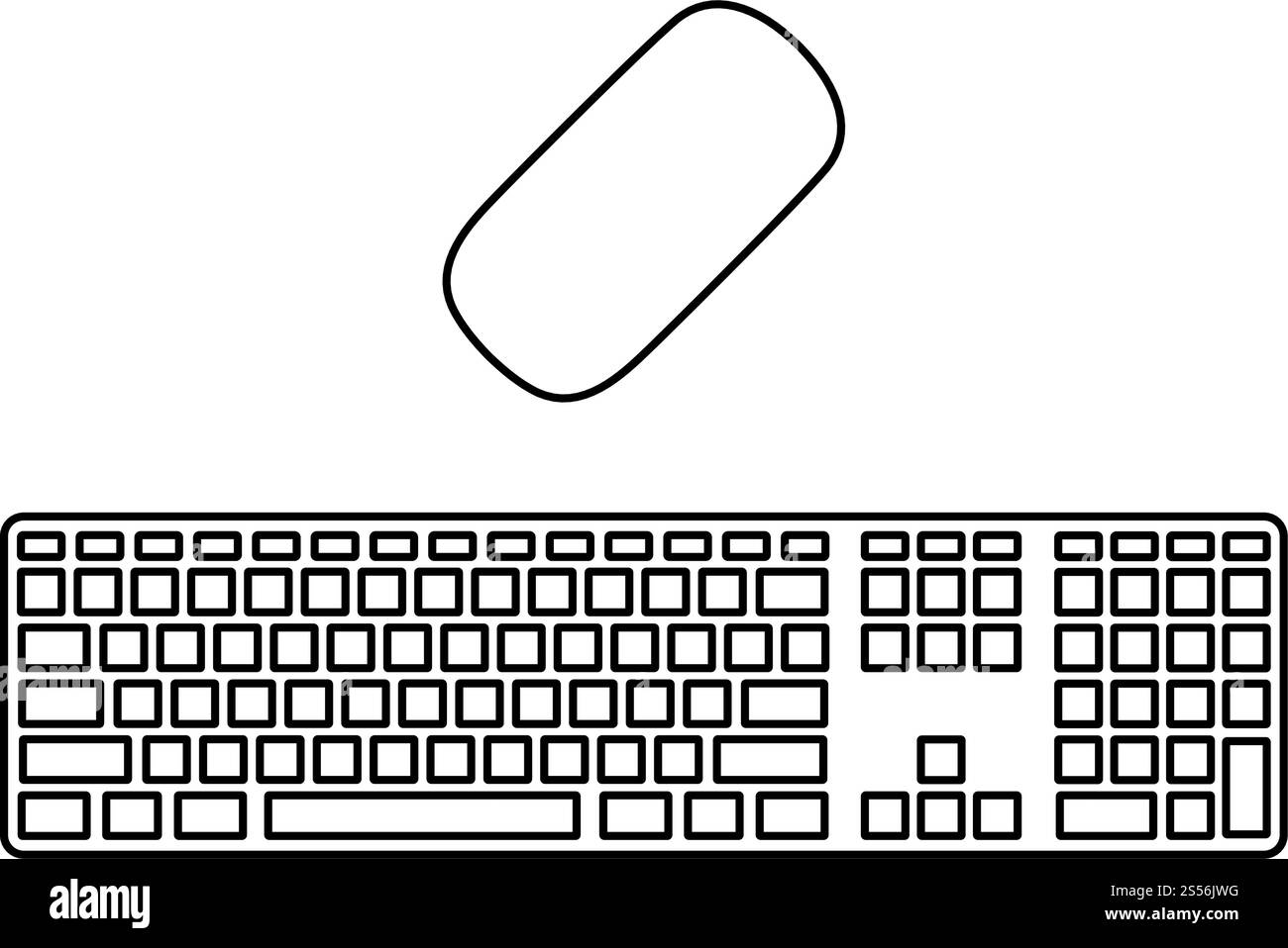 Keyboard Icon. Outline Simple Design With Editable Stroke. Vector ...