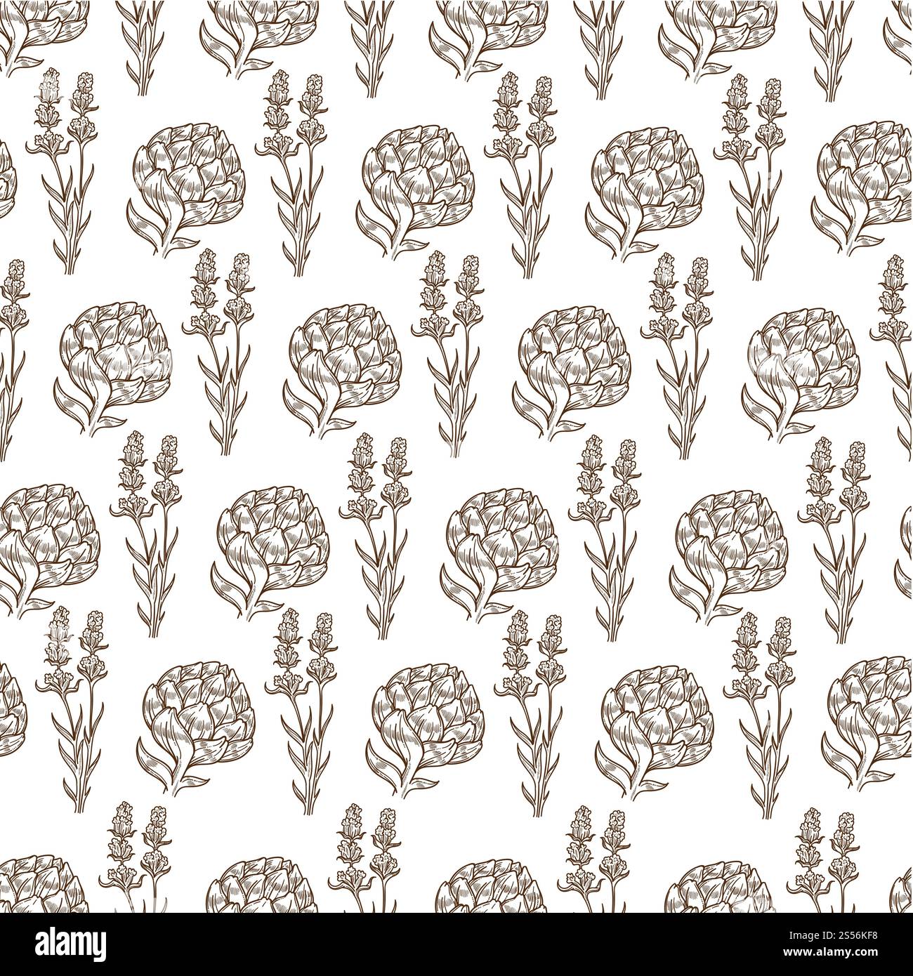 Seamless pattern of blooming spring hi-res stock photography and images ...