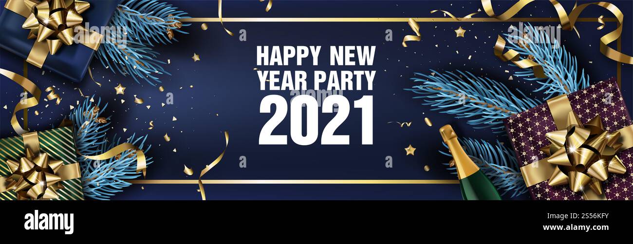 Celebration banner for website in horizontal format. Merry christmas ...