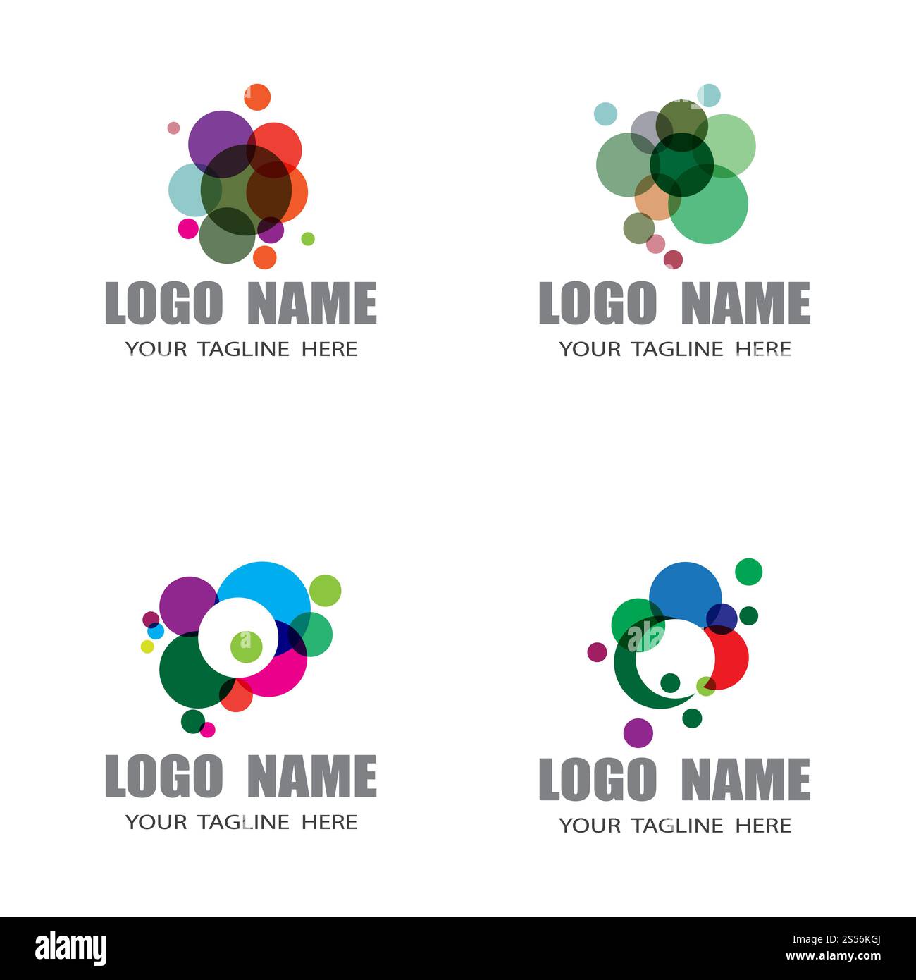 Fresh shape logo vector icon template Stock Photo - Alamy