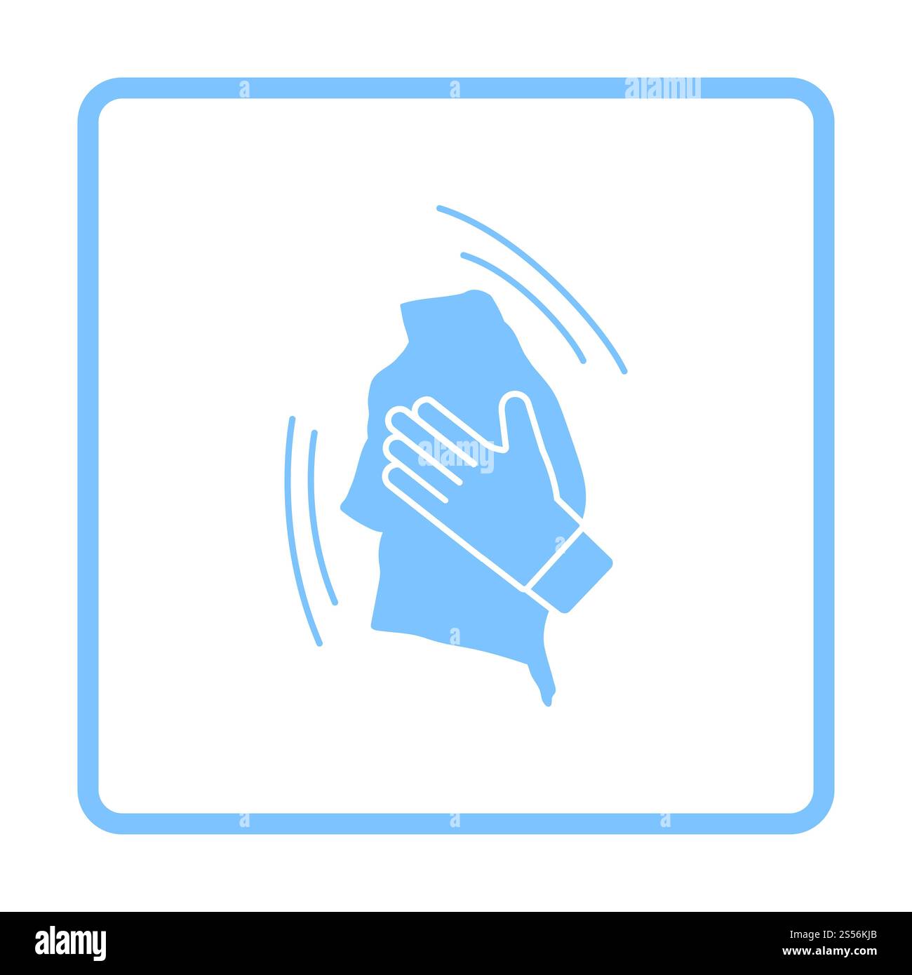 Wet Cleaning Icon. Blue Frame Design. Vector Illustration Stock Photo ...