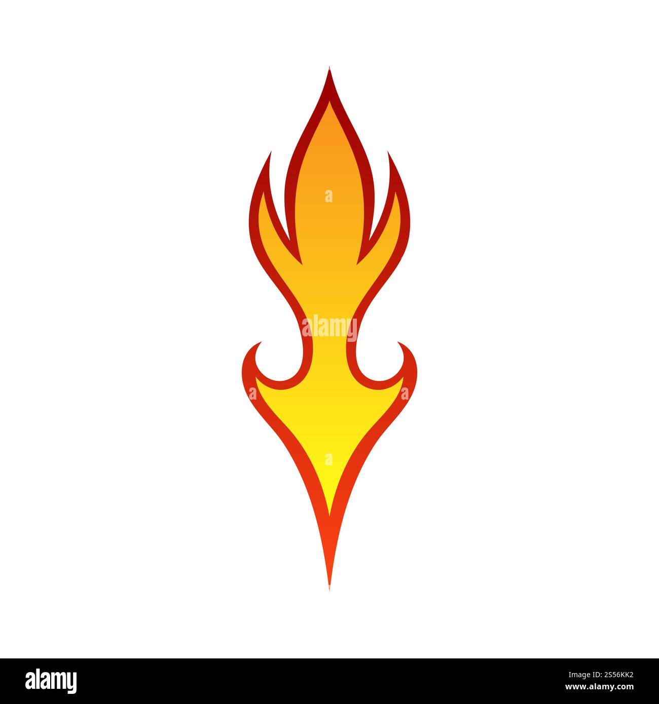 Fire Flame Element. Red And Yellow Colors Design. Vector Illustration ...