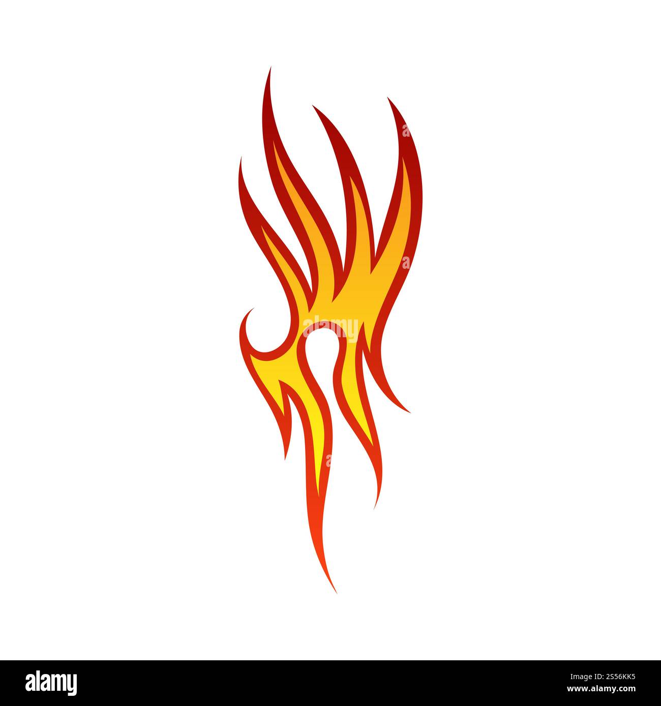 Fire Flame Element. Red And Yellow Colors Design. Vector Illustration ...