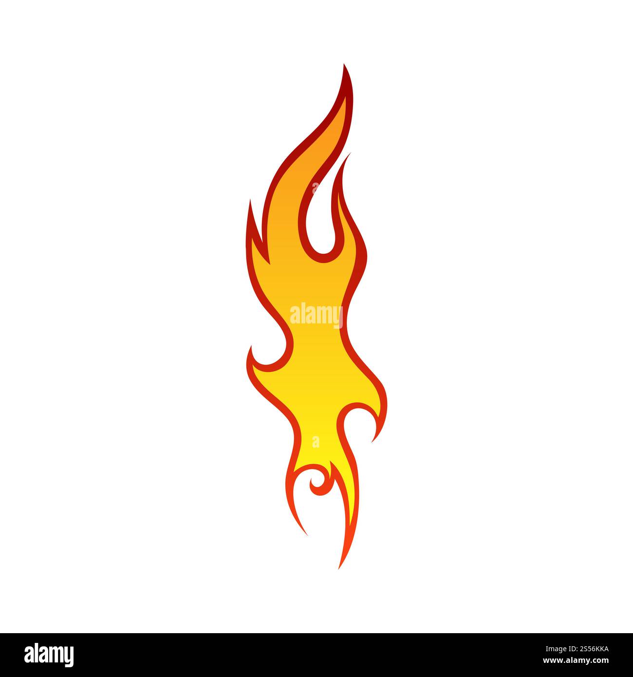 Fire Flame Element. Red And Yellow Colors Design. Vector Illustration ...