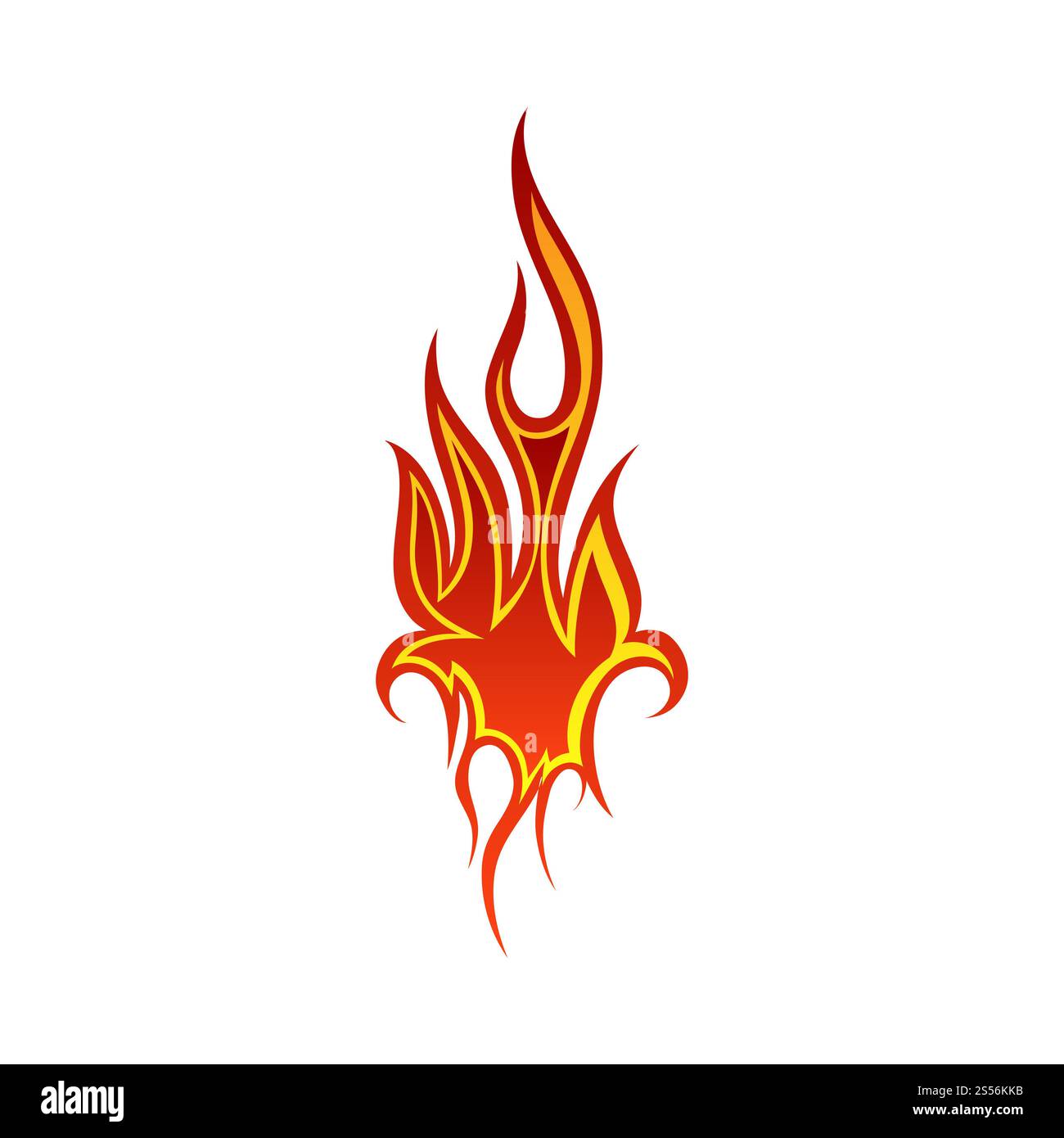 Fire Flame Element. Red And Yellow Colors Design. Vector Illustration ...