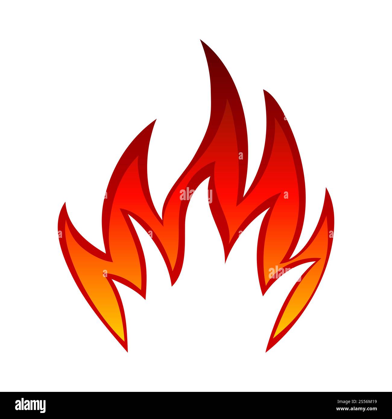 Fire Flame Element. Red And Yellow Colors Design. Vector Illustration ...