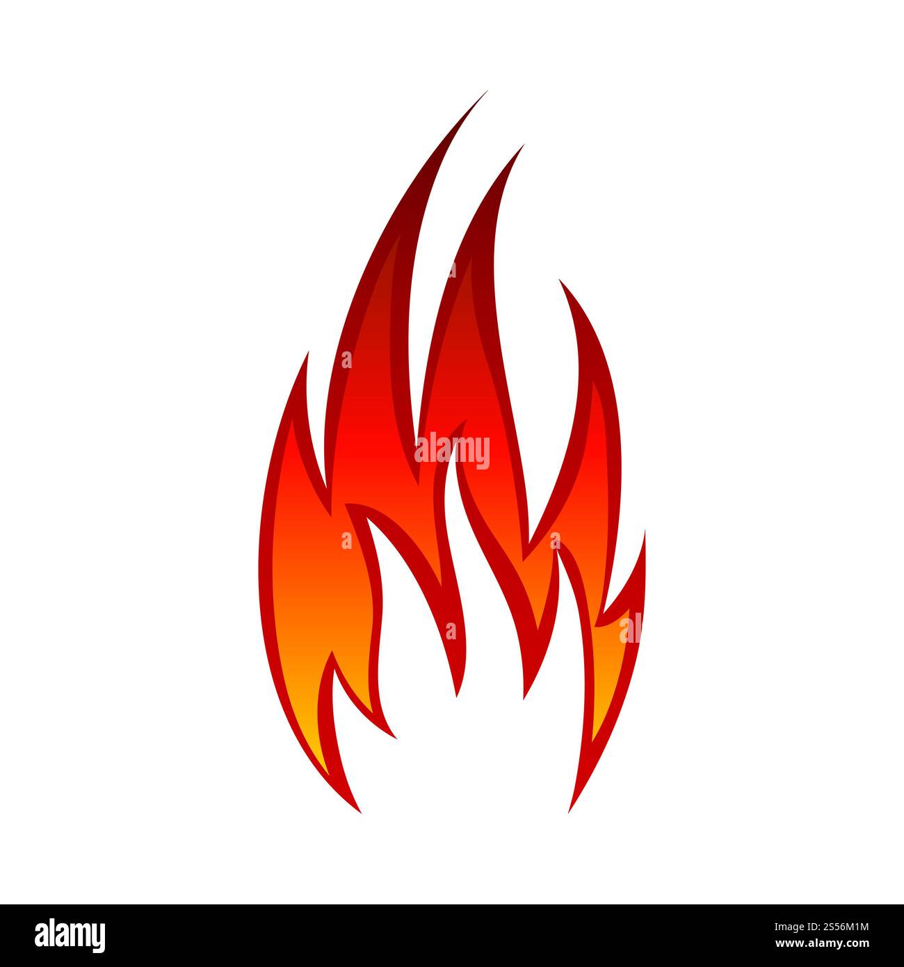 Fire Flame Element. Red And Yellow Colors Design. Vector Illustration ...