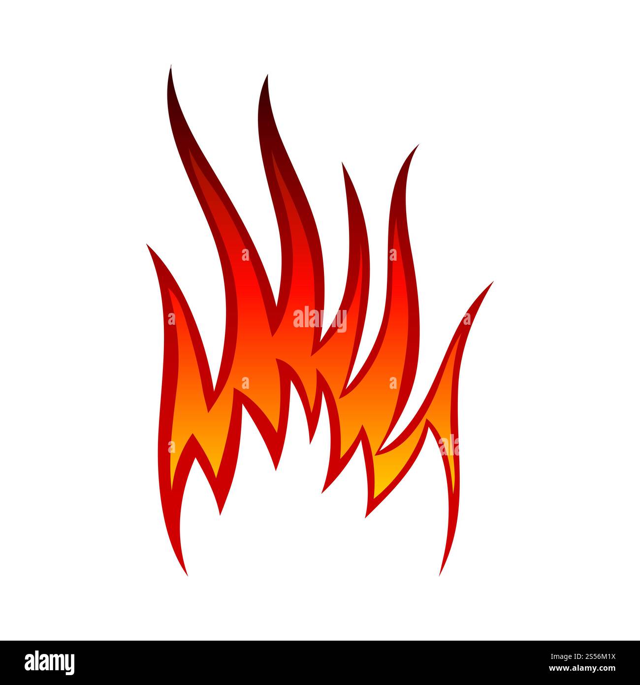 Fire Flame Element. Red And Yellow Colors Design. Vector Illustration ...