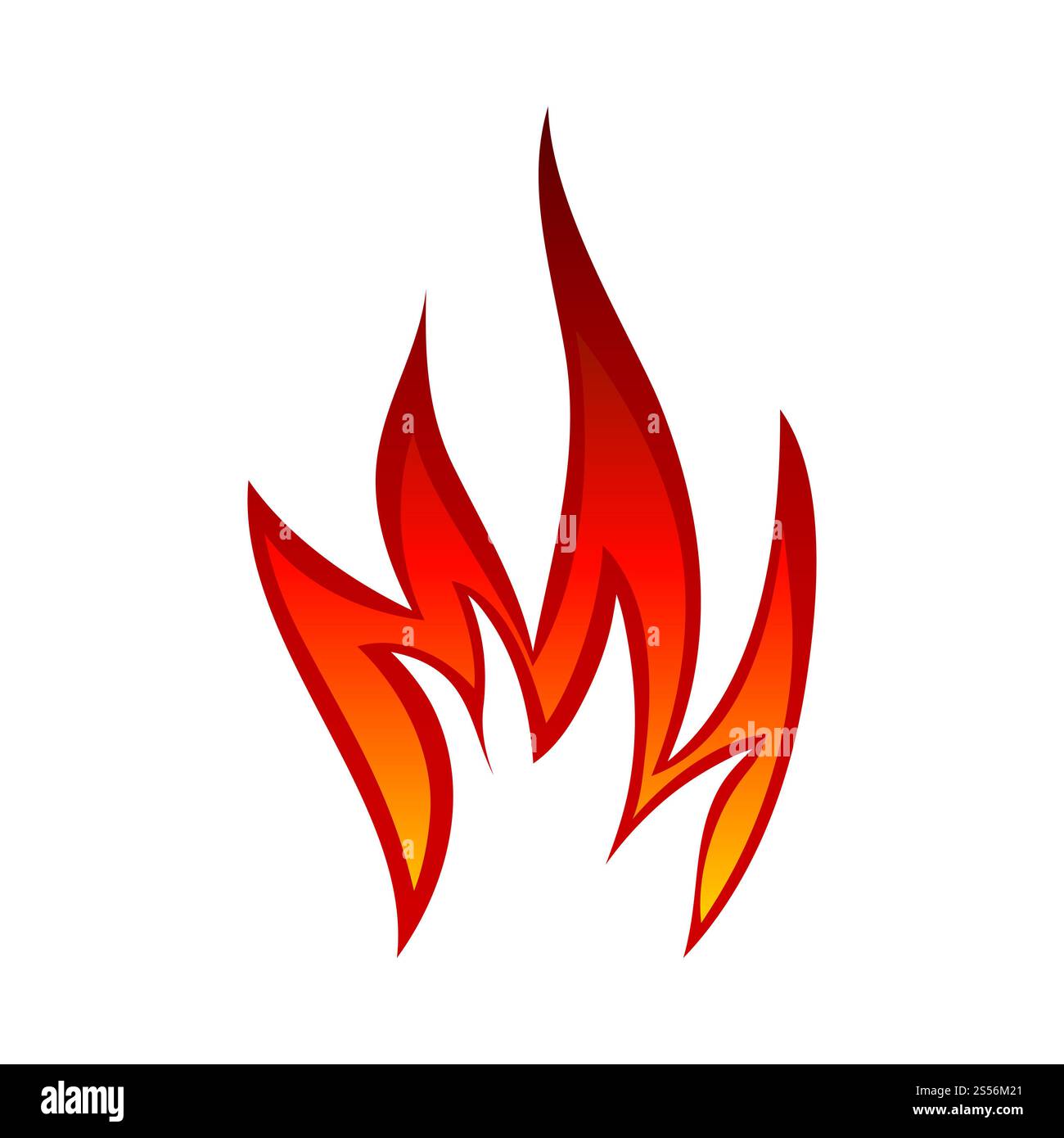 Fire Flame Element. Red And Yellow Colors Design. Vector Illustration ...