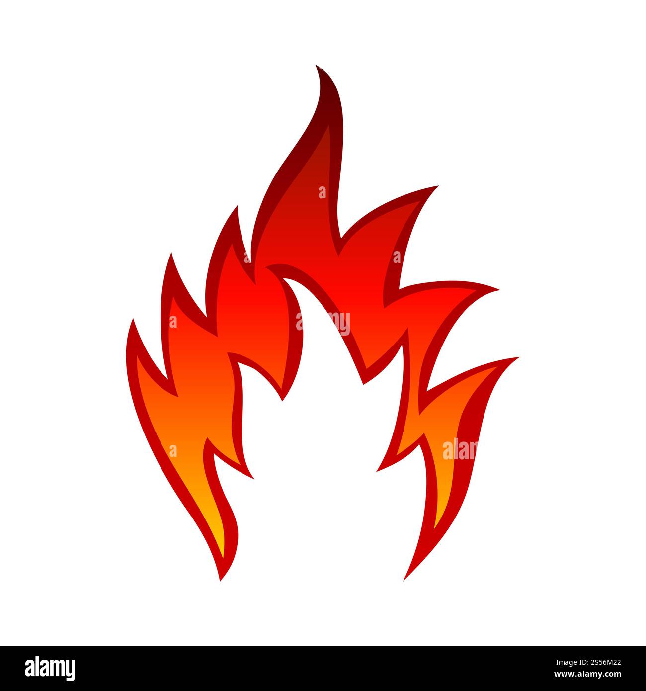 Fire Flame Element. Red And Yellow Colors Design. Vector Illustration ...