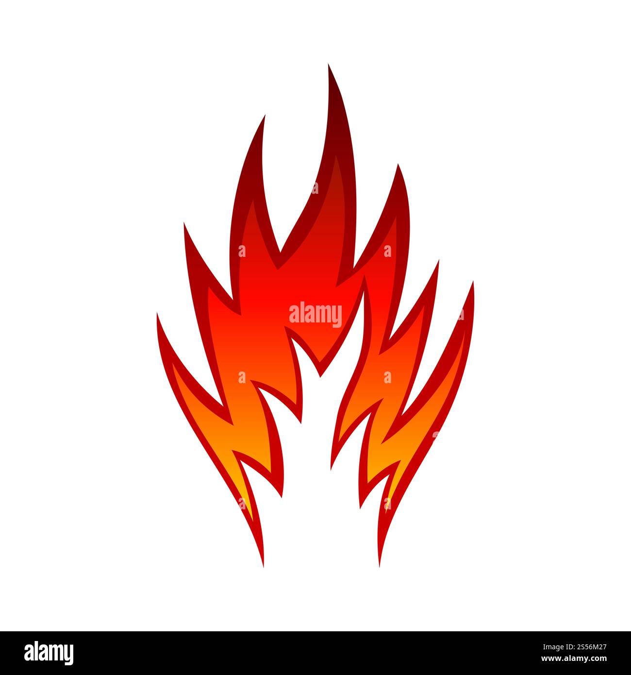 Fire Flame Element. Red And Yellow Colors Design. Vector Illustration ...