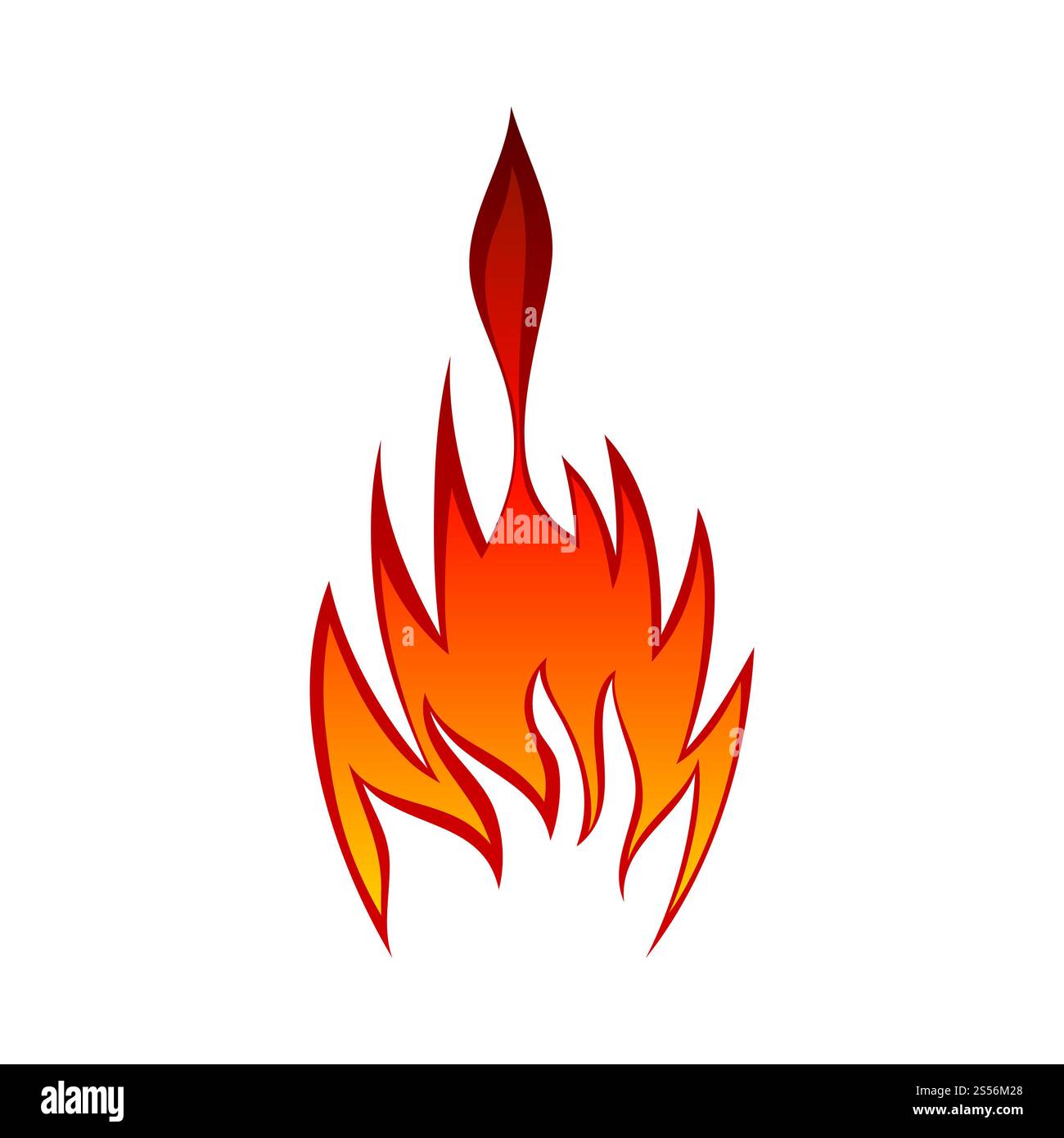 Fire Flame Element. Red And Yellow Colors Design. Vector Illustration ...
