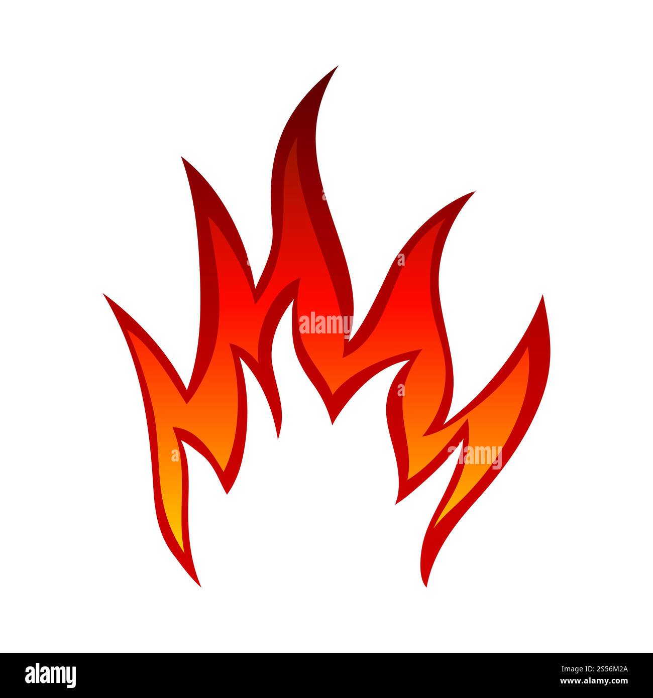 Fire Flame Element. Red And Yellow Colors Design. Vector Illustration ...