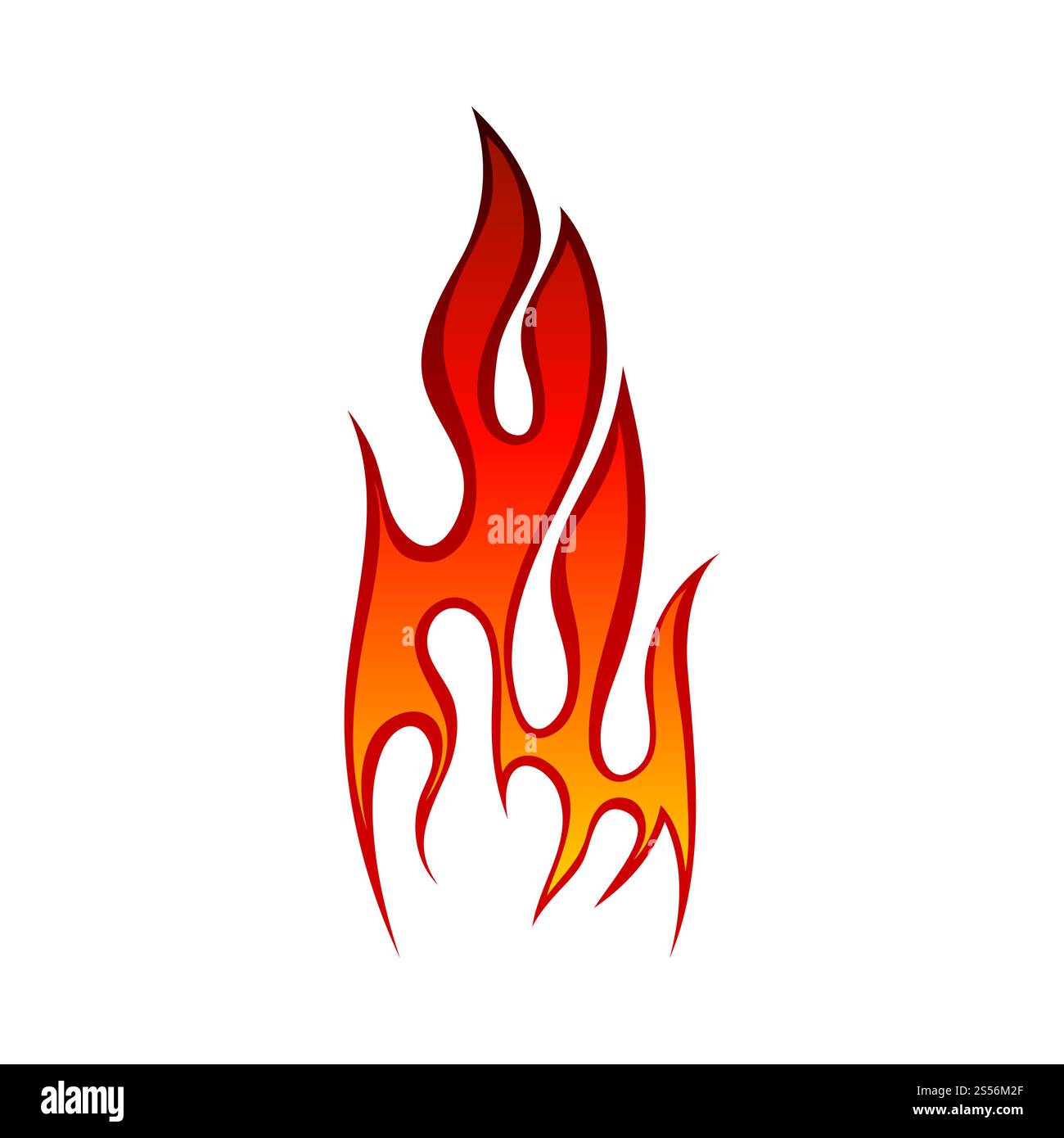 Fire Flame Element. Red And Yellow Colors Design. Vector Illustration ...
