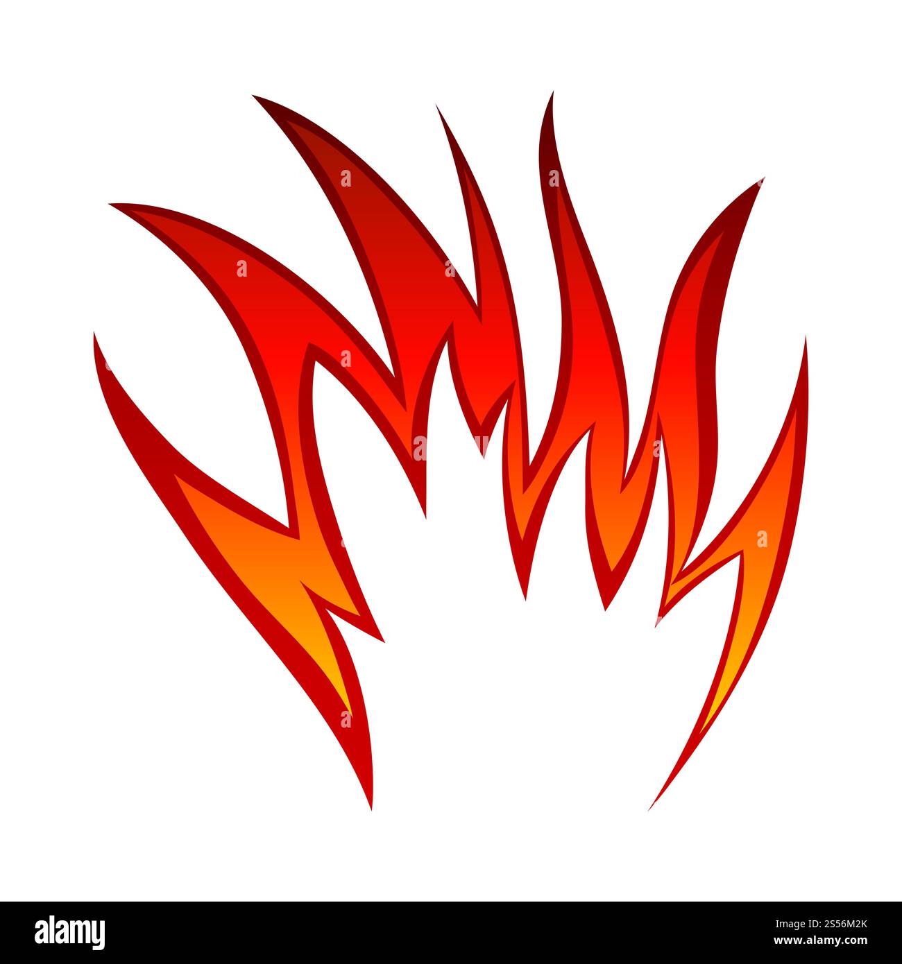 Fire Flame Element. Red And Yellow Colors Design. Vector Illustration ...
