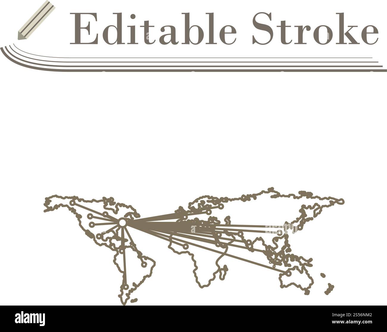 Logistic Concept Icon. Editable Stroke Simple Design. Vector ...